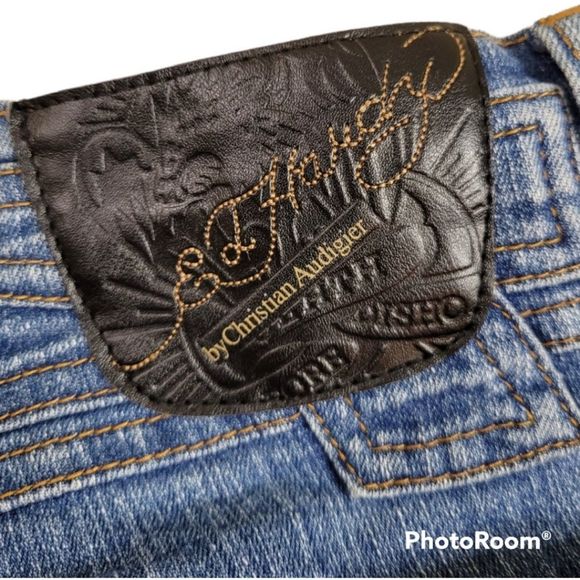Ed Hardy | Jeans | Ed Hardy Signature Tattoo Floral Skulls Denim Capri ...